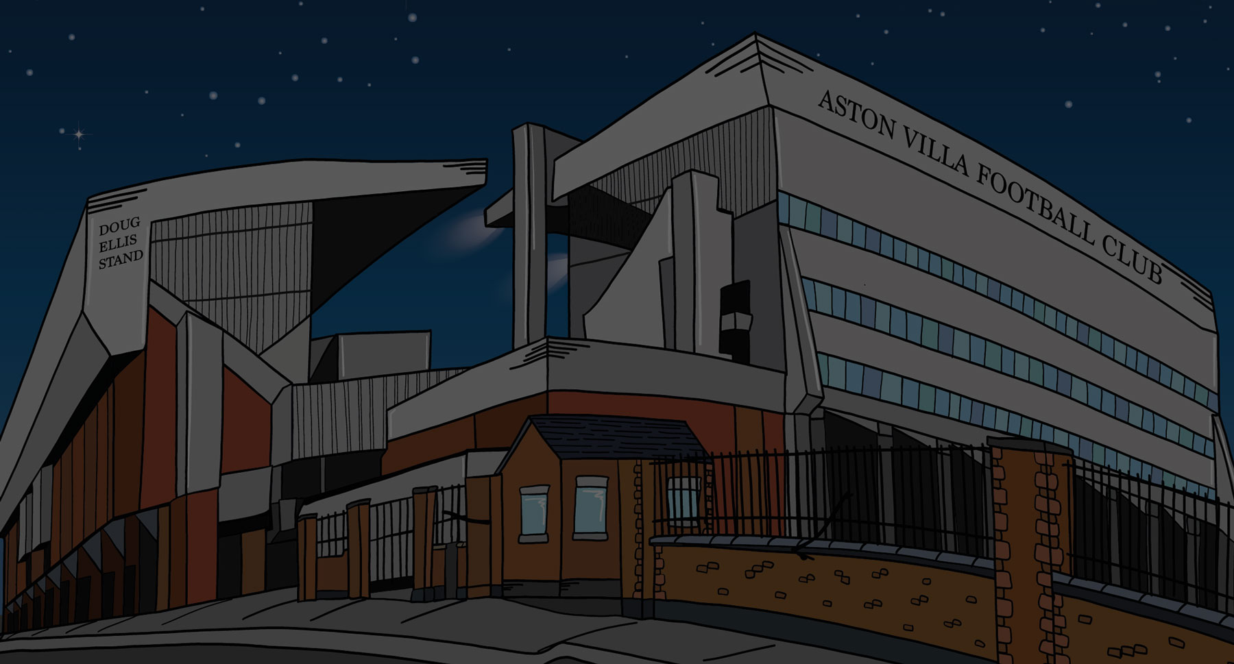 Aston Villa - AVFC Villa Park Football Themed Villans Gifts FC Prints ...