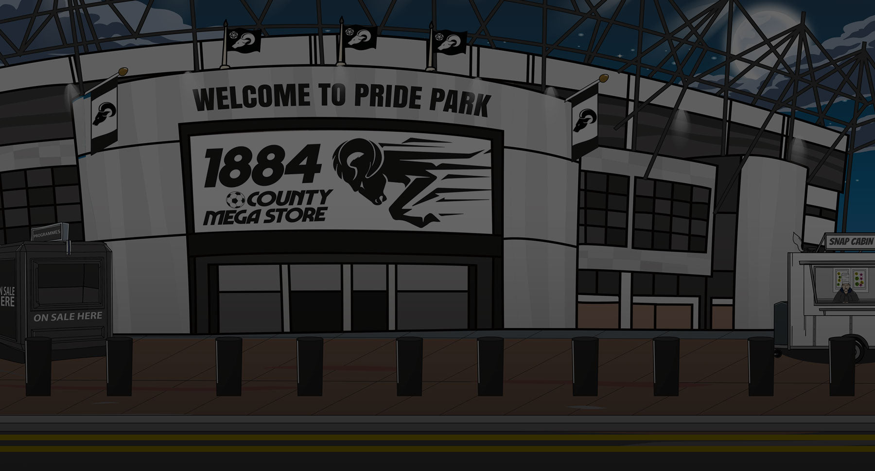 Derby County - DCFC Football Gifts Art prints Rams Pride Park Stadium ...