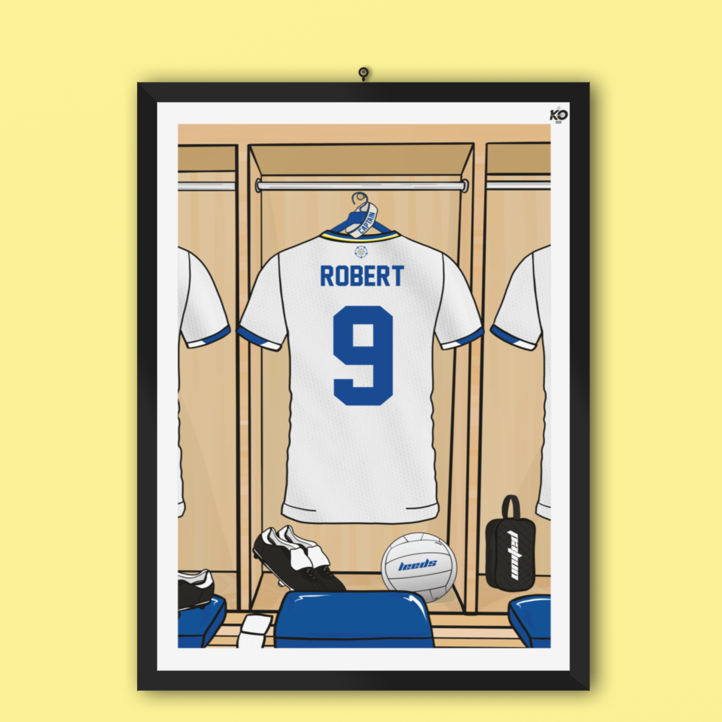 Leeds United FC - Print Personalised Club Team Captain Football Art ...