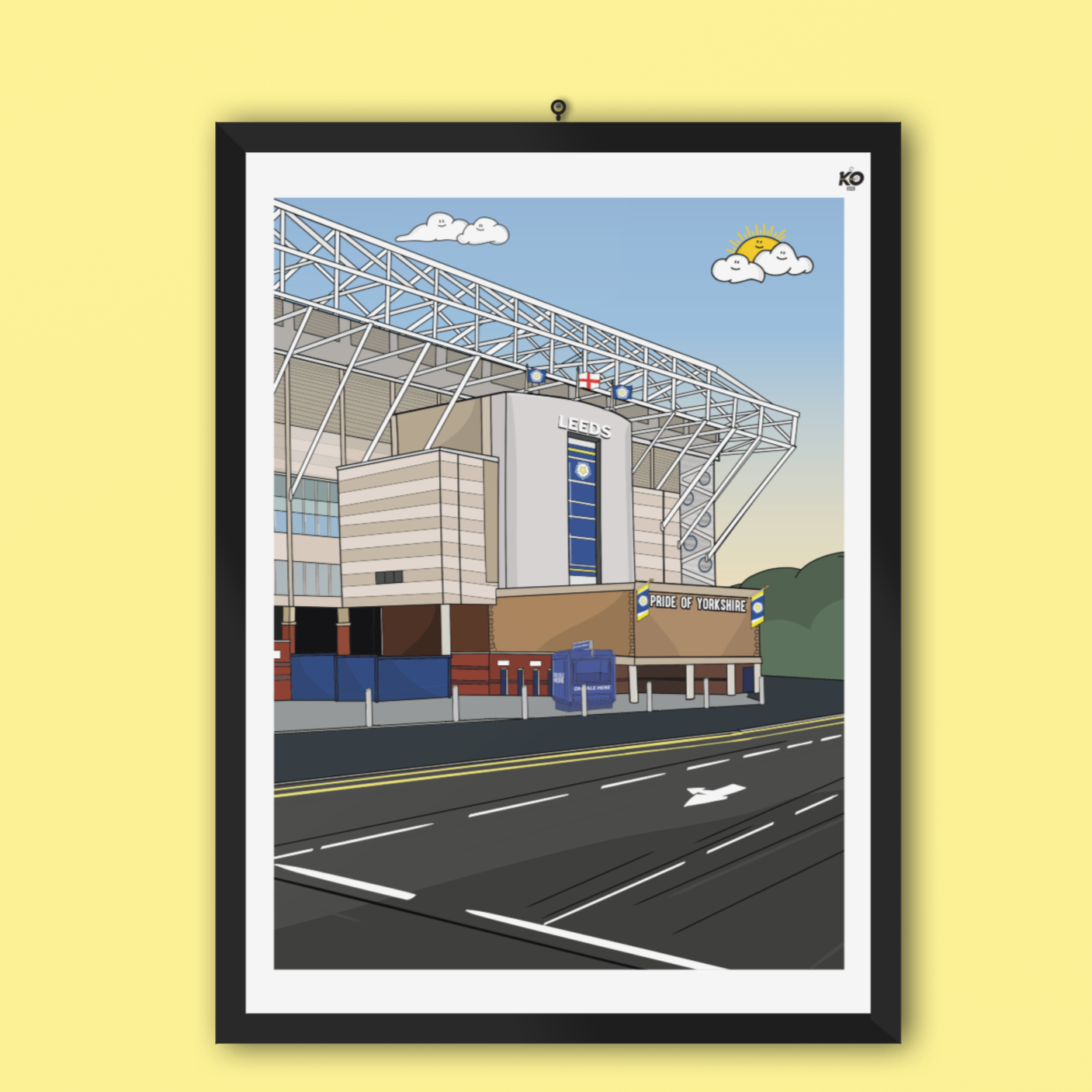 Leeds United FC - Wall Art Elland Road Stadium & Ground Whites LUFC ...