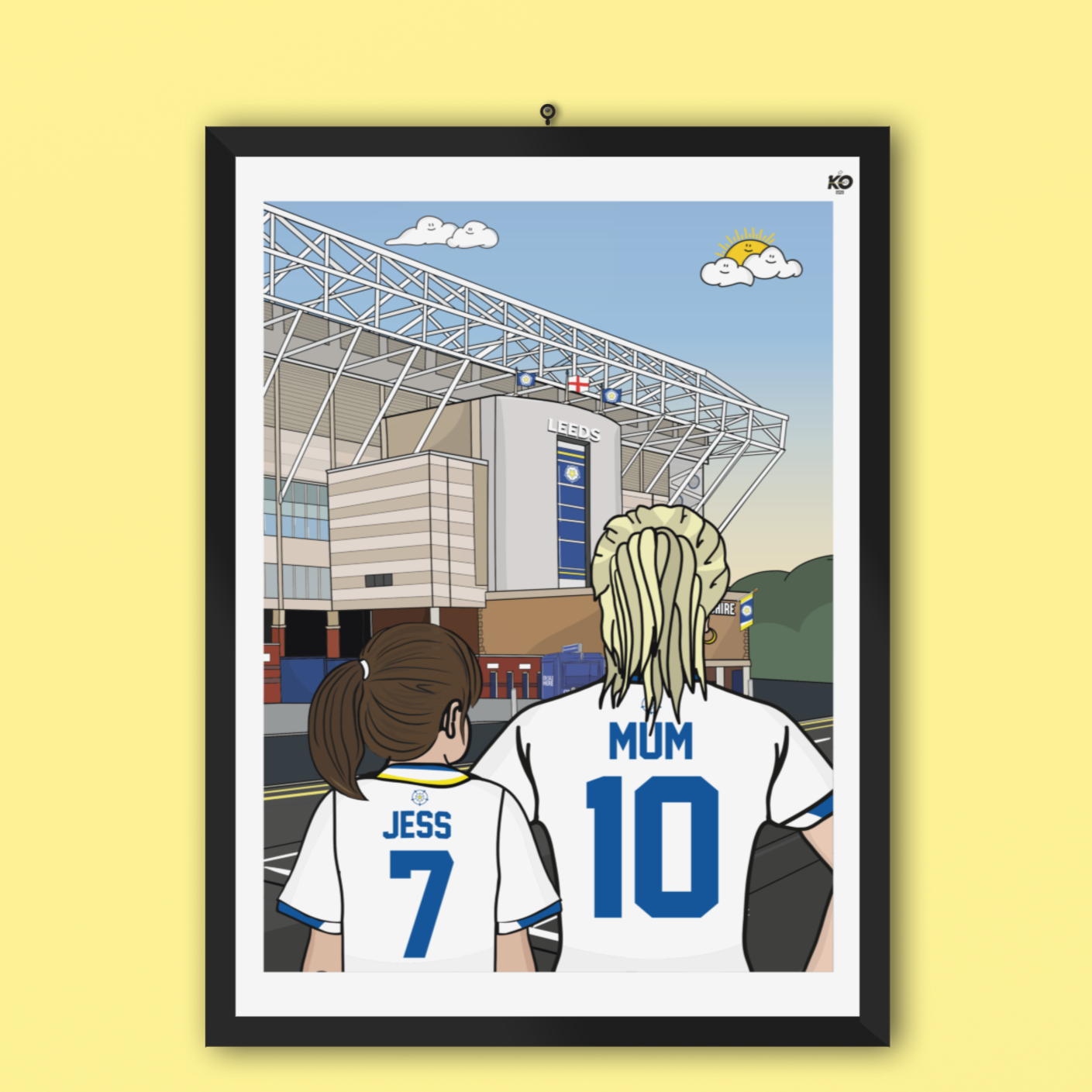 Leeds United FC - Personalised Woman & Girl Elland Gift Football print ...