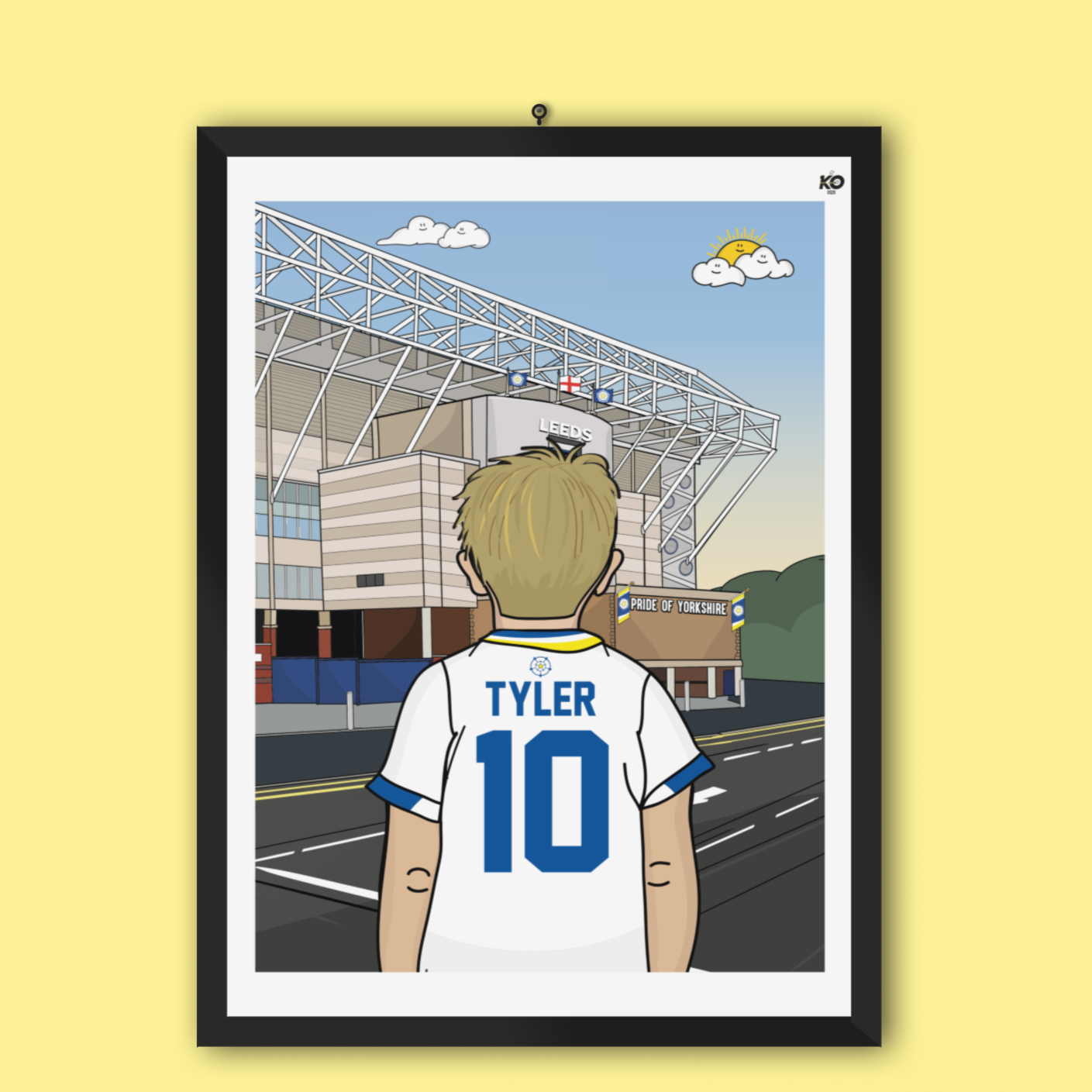 Leeds United FC - Personalised Teen Lad / Boy Elland Gift LUFC print ...