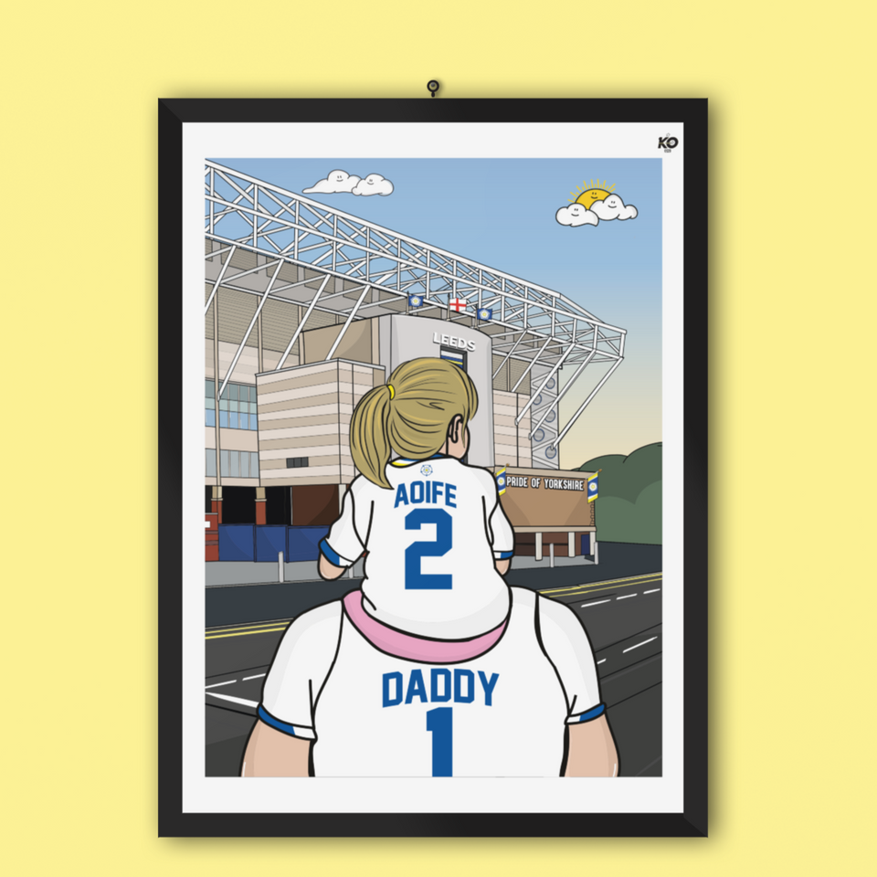Leeds United FC - Personalised Dad & Lass Elland Road Football LUFC ...