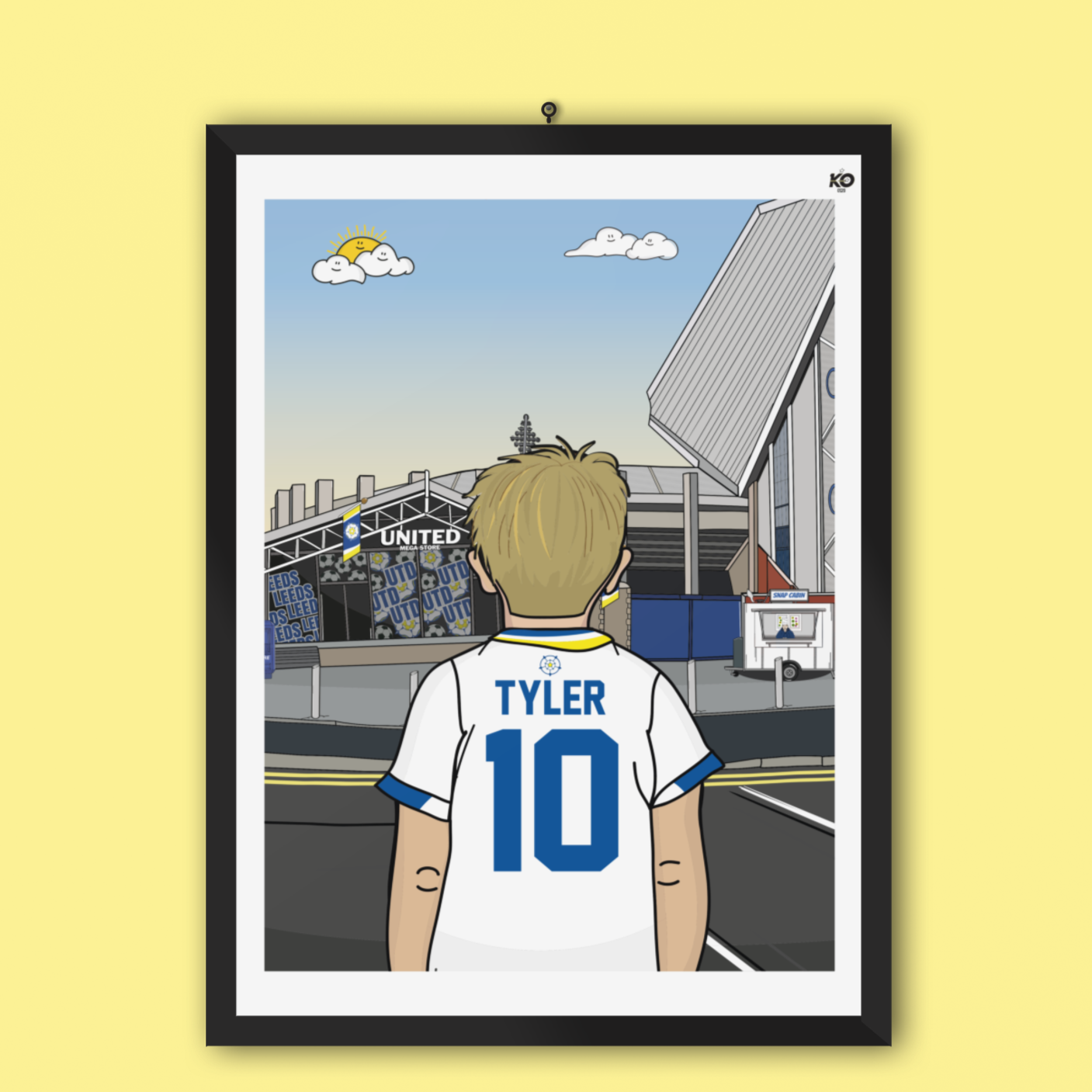Leeds United FC - Personalised Teen Lad / Boy Elland Gift LUFC print ...