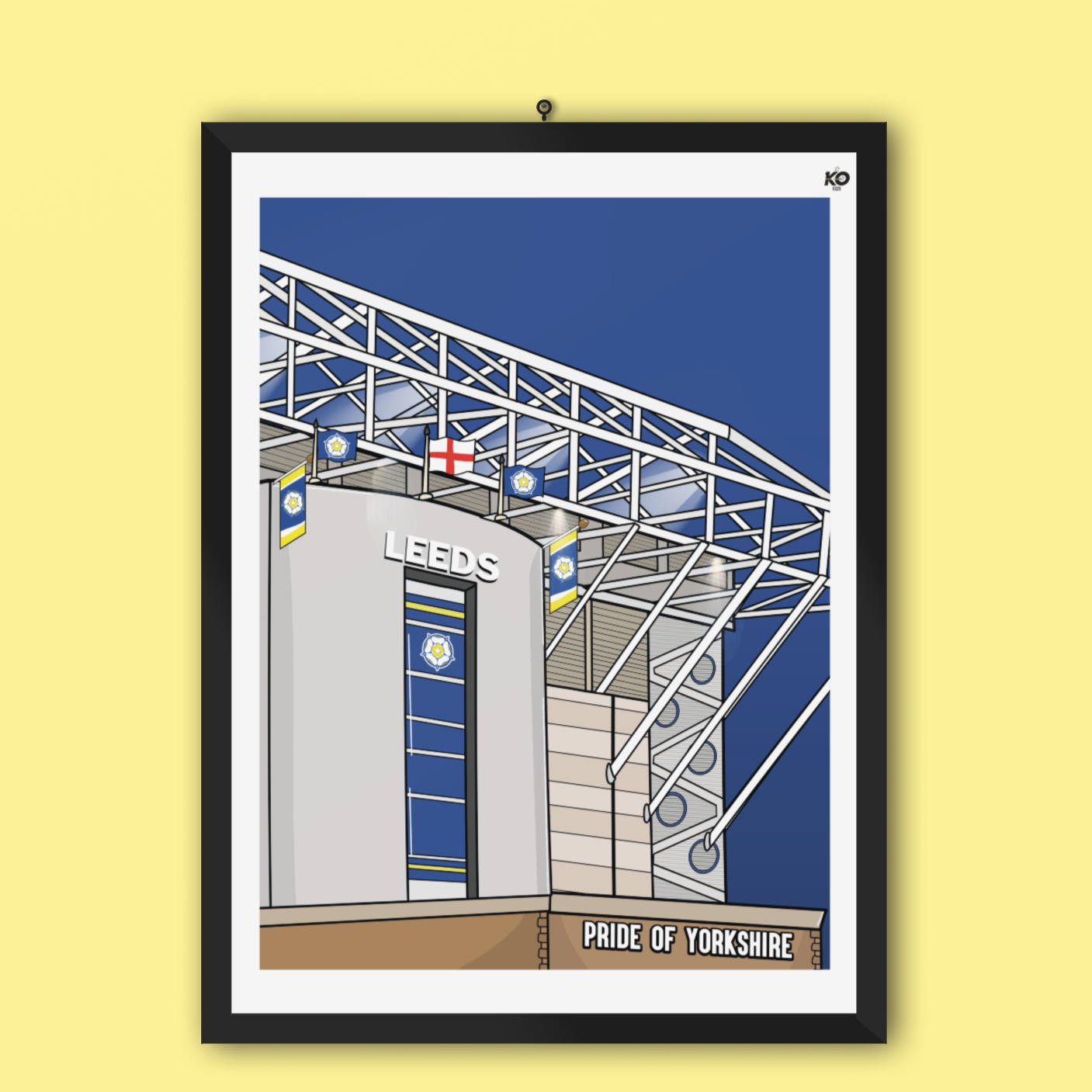 Leeds United FC - Wall Art Elland Road Stadium & Ground Whites LUFC ...