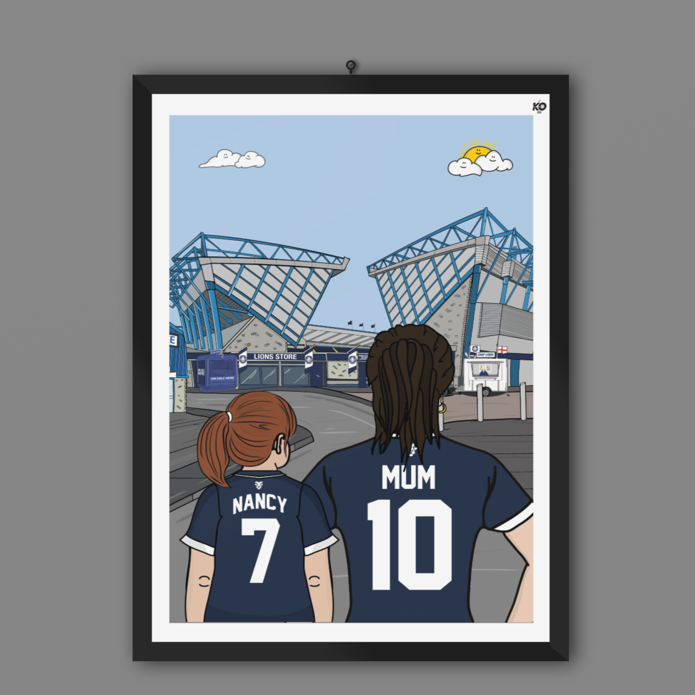 Millwall FC - Personalised Woman & Girl MFC Den Gift Football print ...
