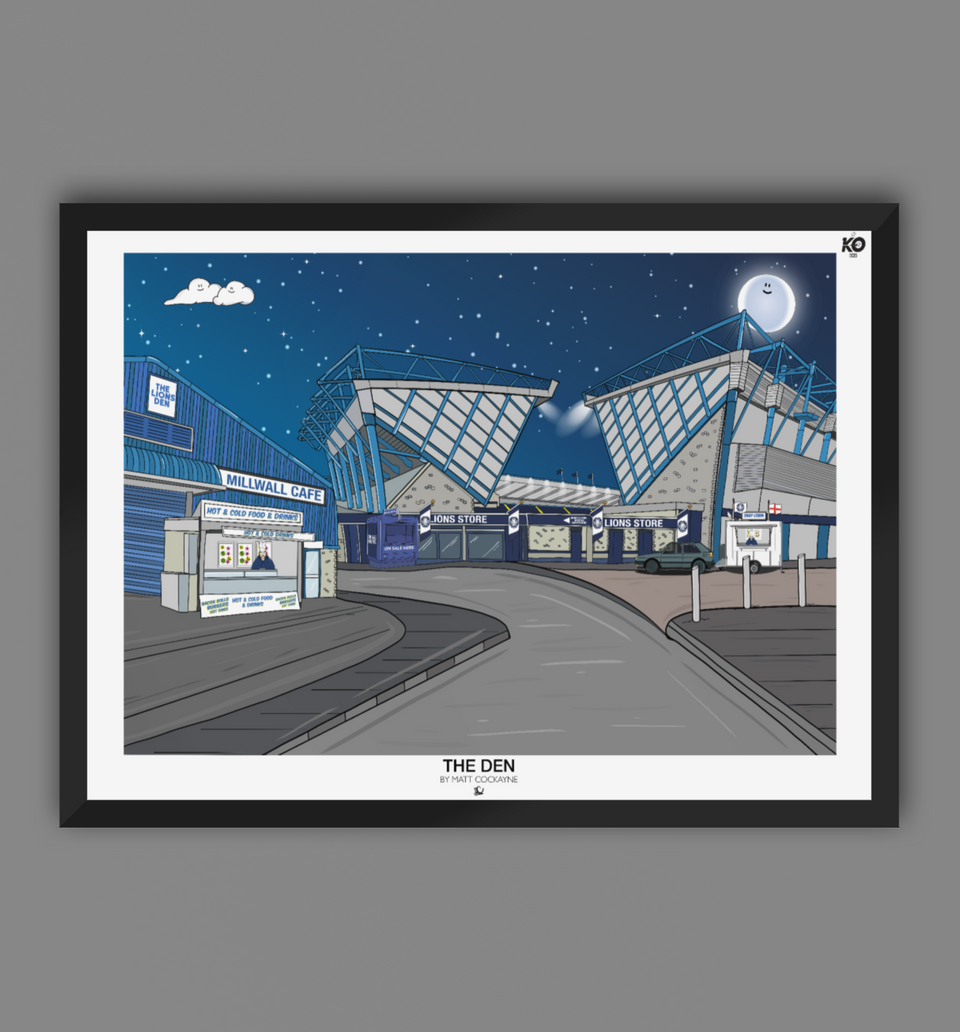 Millwall FC - Print The Den Stadium & Ground Gift Lions MFC – The Kick ...
