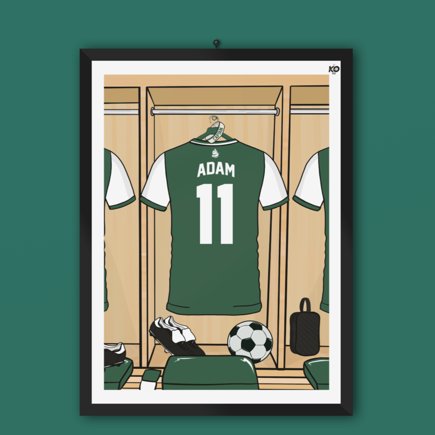 Plymouth Argyle - Print Personalised Shirt Team Captain Football PAFC ...