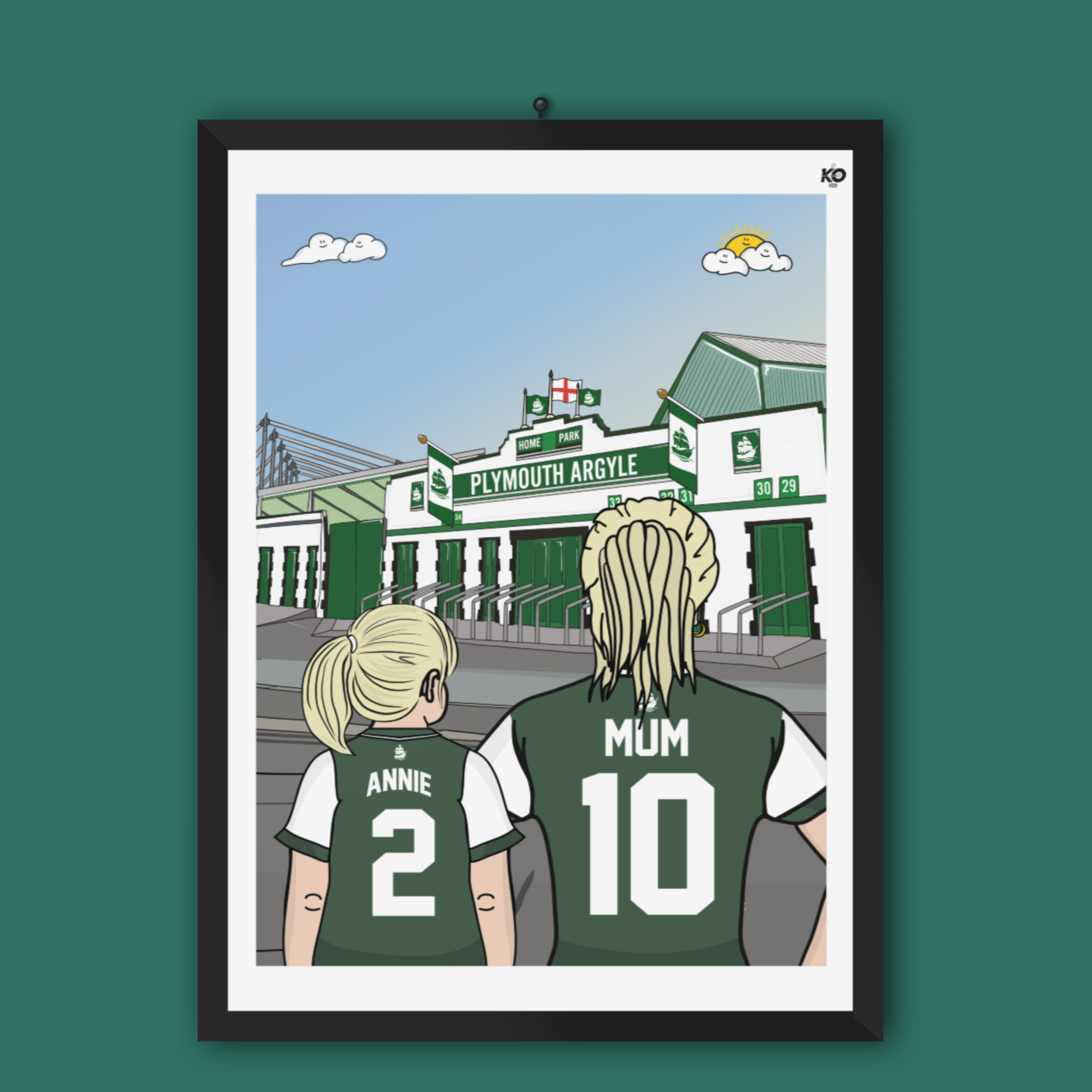 Plymouth Argyle FC - Personalised Woman Girl PAFC Gift Football print ...
