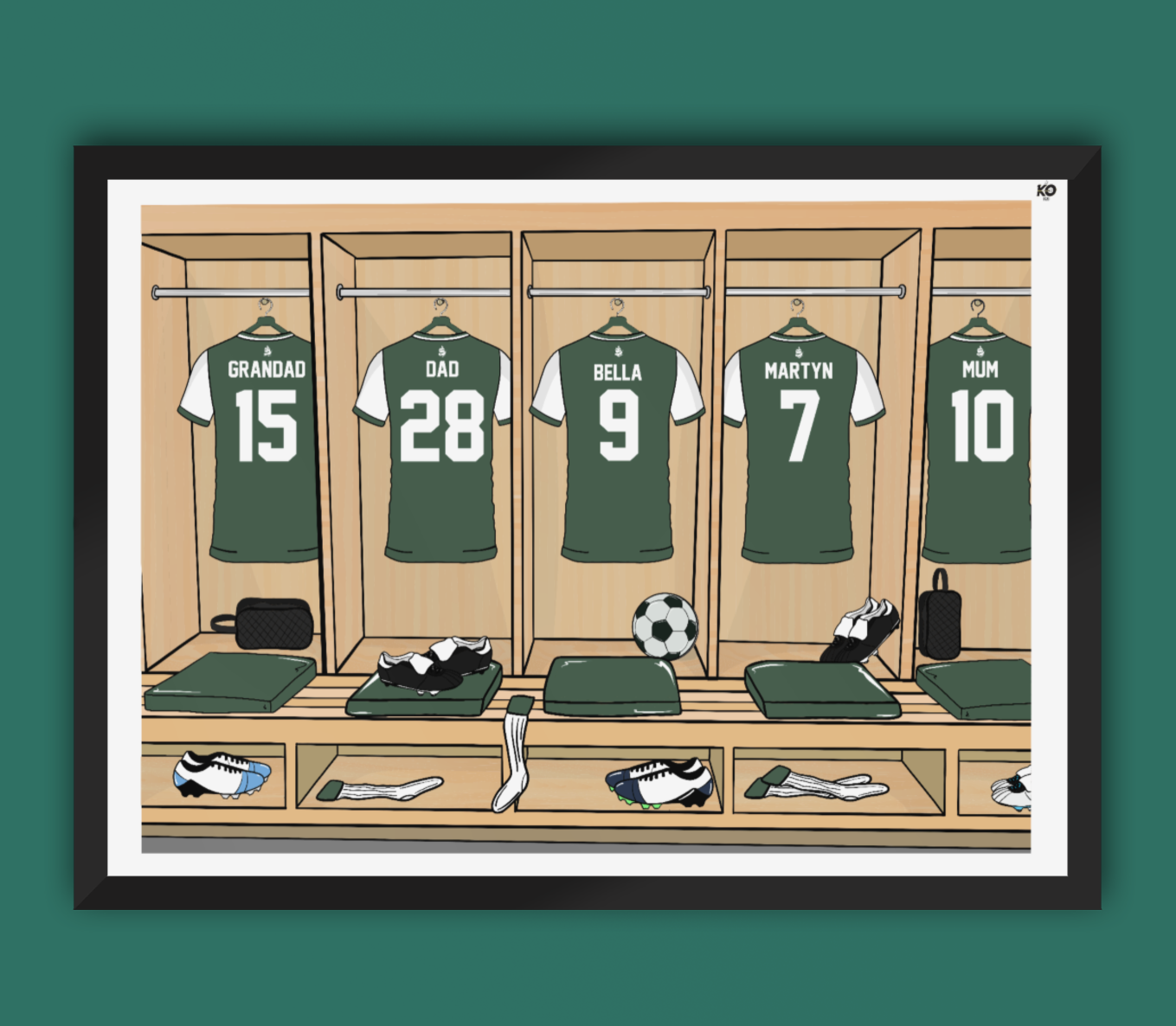 Plymouth Argyle - Print Personalised 5 a Side Locker Room PAFC Gift ...