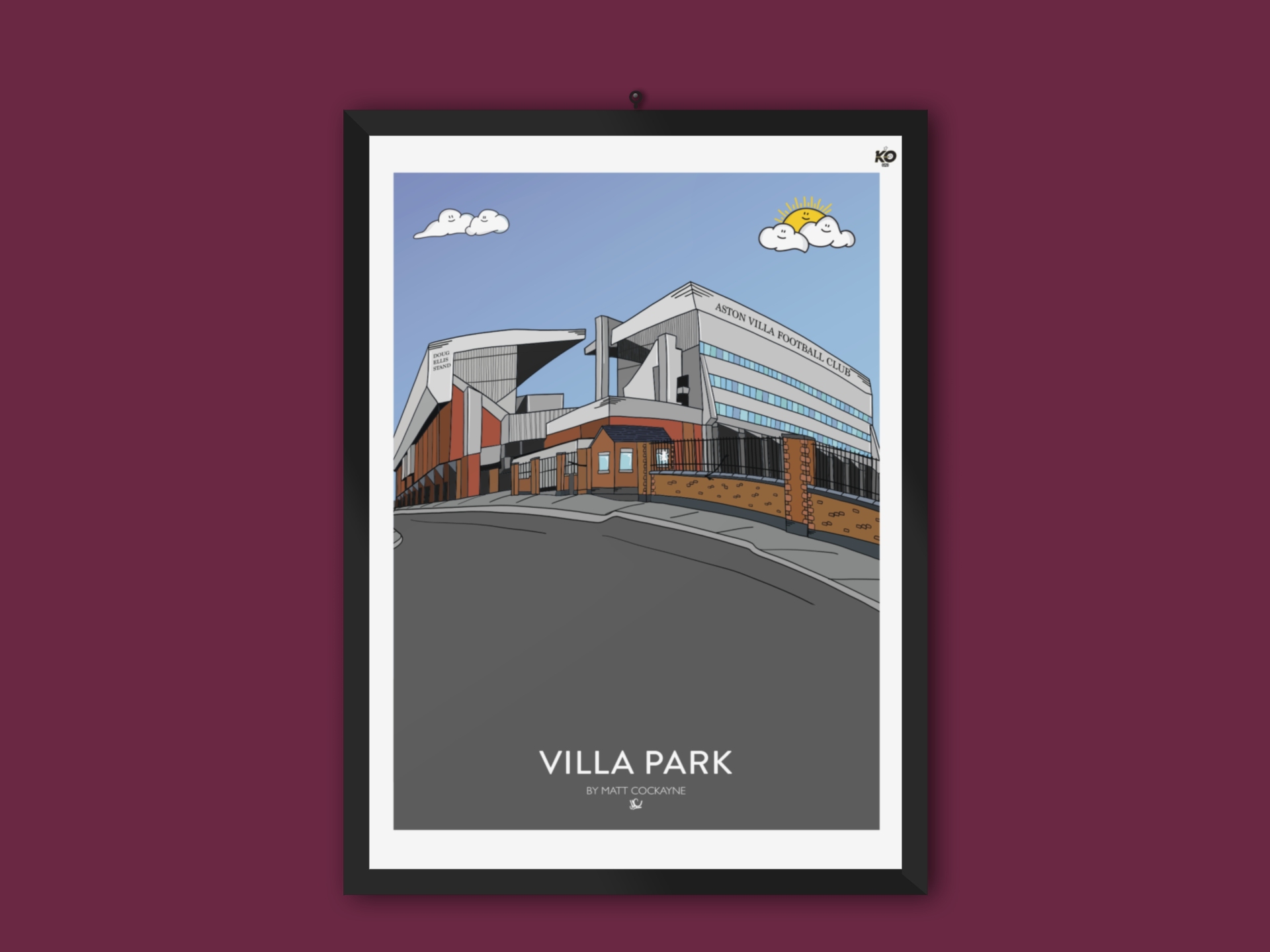 Aston Villa FC - Print Villa Park Stadium & Ground Aston Villa Gift ...