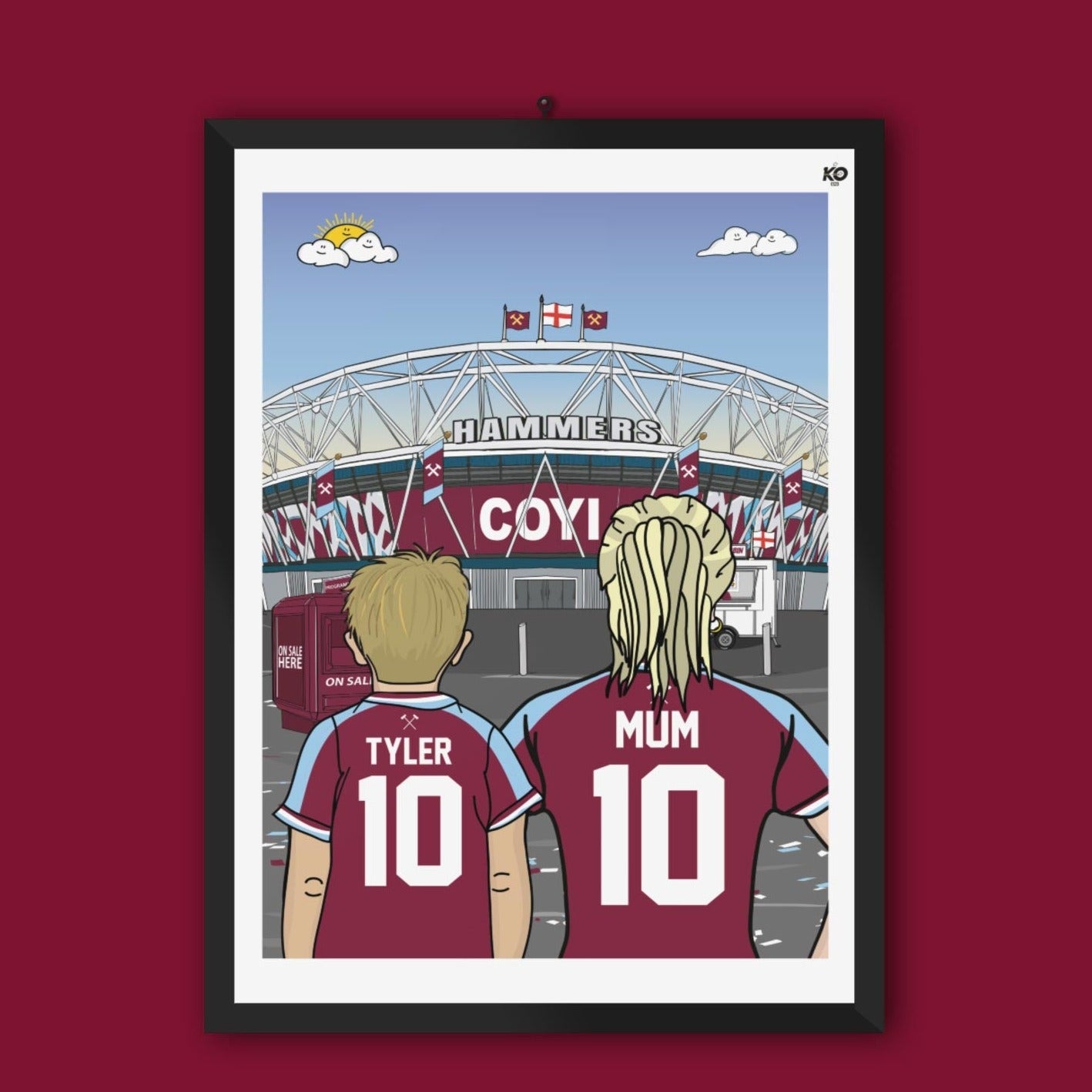 West Ham - WHFC Football Gifts Art & prints Hammers London Stadium ...